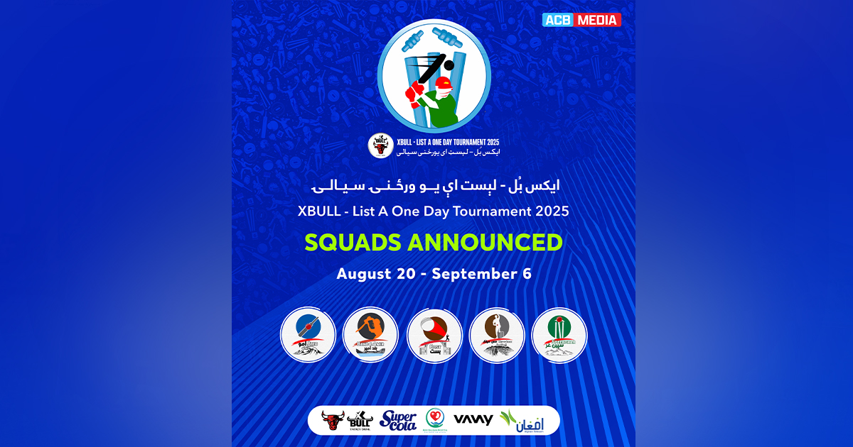 Squads Named for the XBull Regional List A Tournament 2025 | ACB